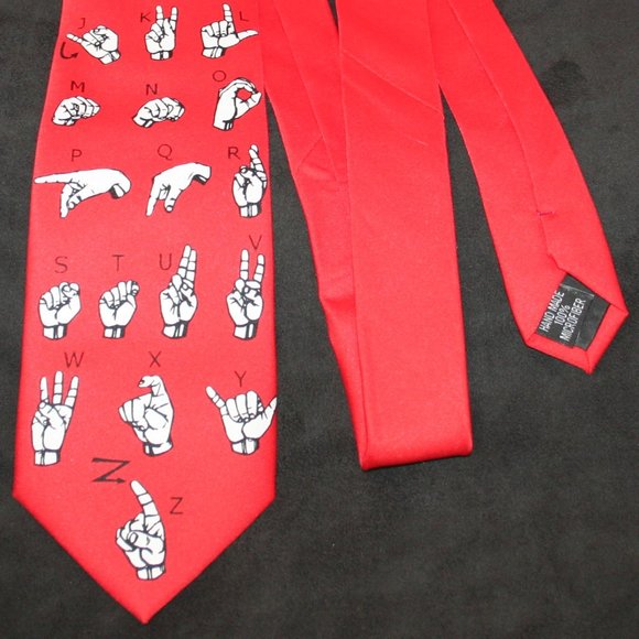 Wild Ties | Accessories | Wild Ties Sign Language Alphabet Microfiber ...